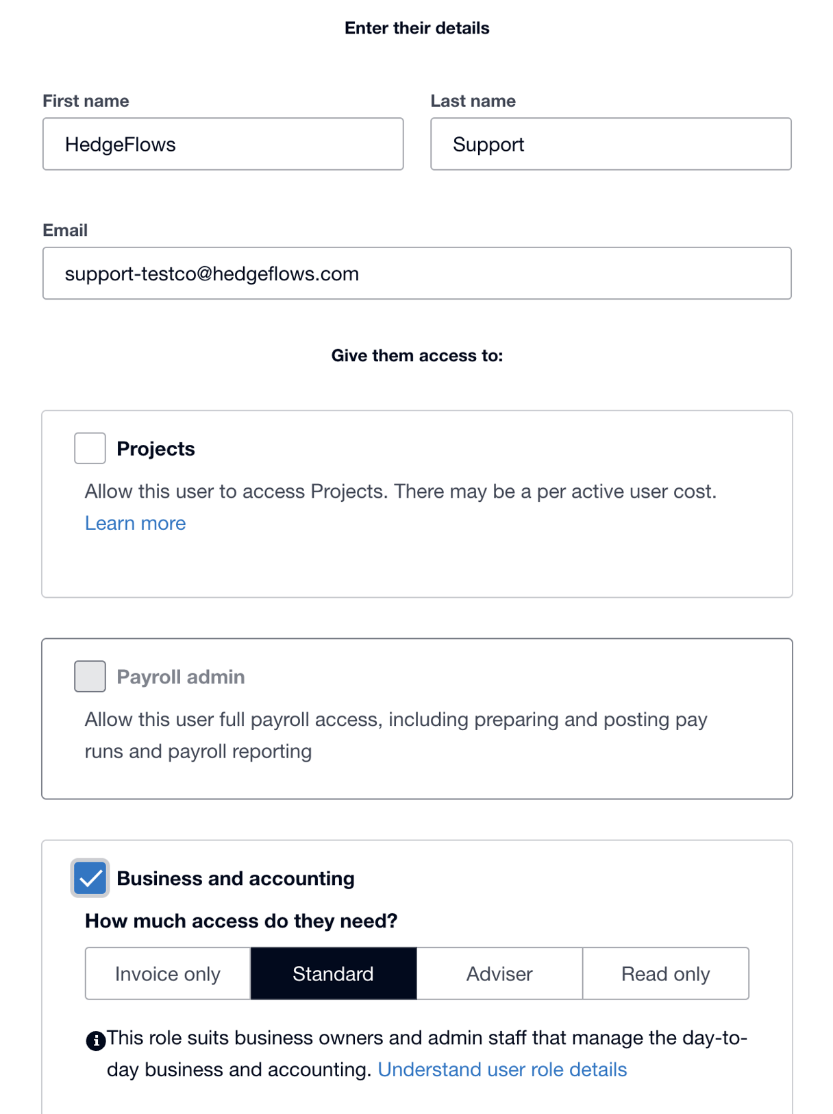 Xero - How to set up separate user connection